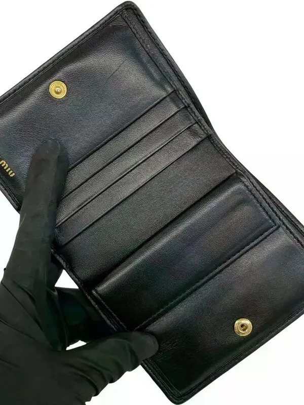 Miu Miu 2010-2026 Matelasse Leather Bifold Wallet Small Wallets
