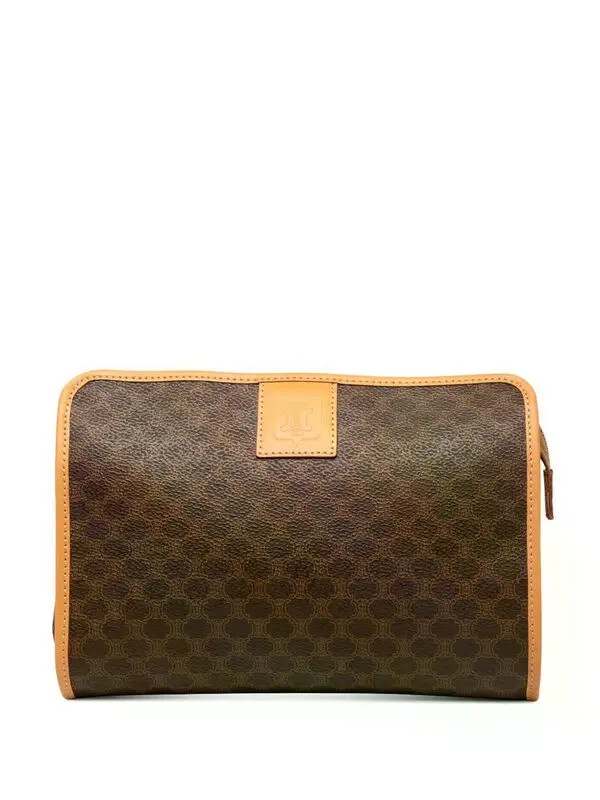 Celine Macadam Coated Canvas Clutch Bag