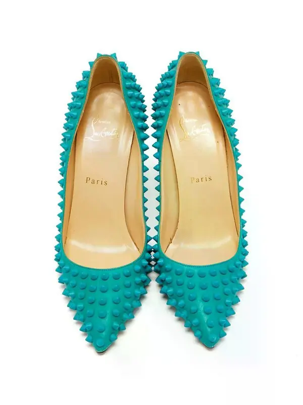 CHRISTIAN LOUBOUTIN Pigalle Spikes Pumps - Blue