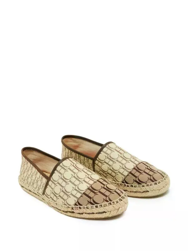 Carolina Herrera Jacquard Canvas Espadrilles - Neutrals