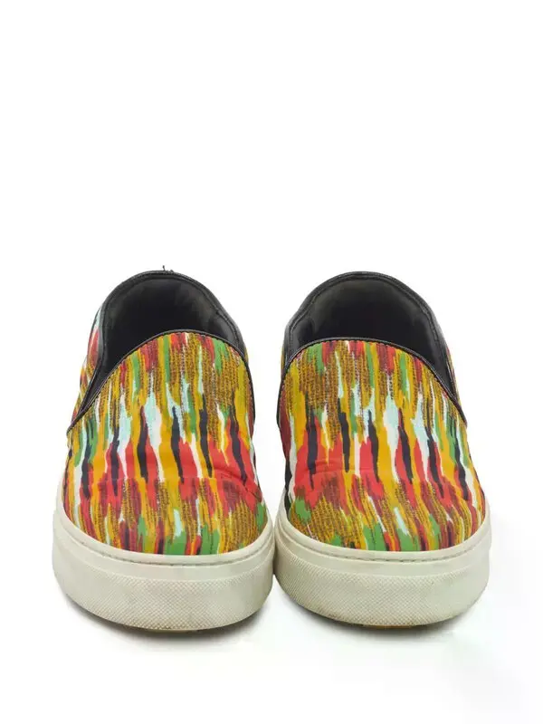 Celine Abstract Pattern Slip-on Sneakers - Red