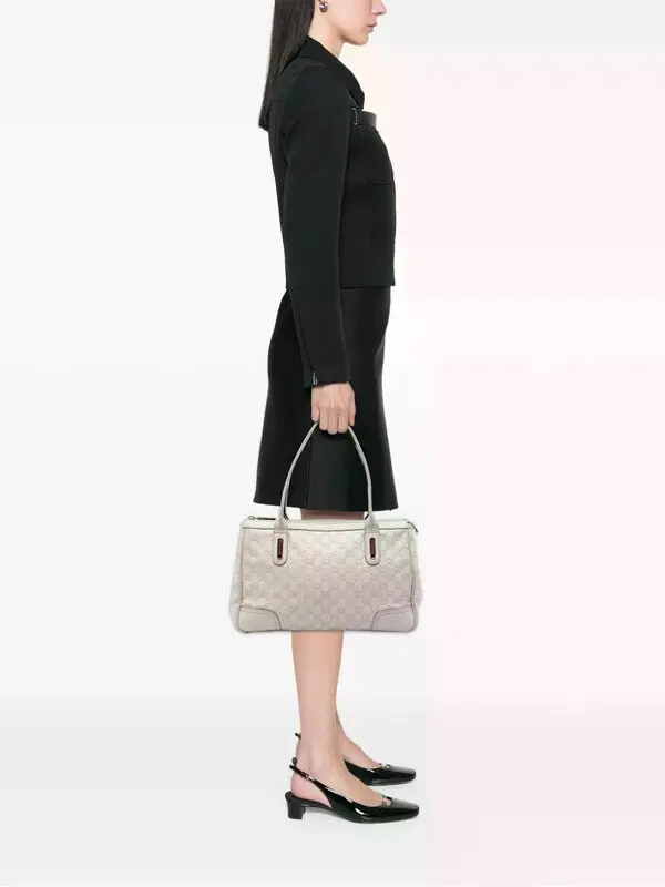 Gucci Embossed Web Detail Tote Bag
