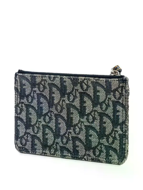 Dior Trotter Canvas Wristlet Pouch - Blue