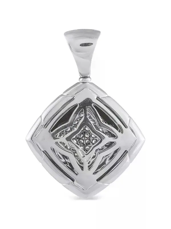 BVLGARI 18k White Gold Diamond Pendant - Silver