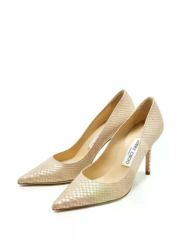 JIMMY CHOO Agnes Python-embossed Stiletto Pumps