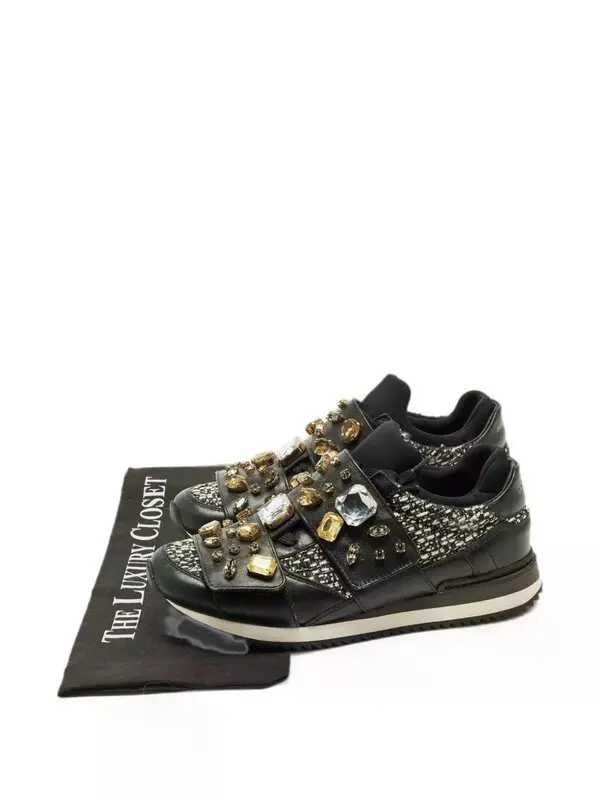 Dolce & Gabbana Embellished Leather Sneakers