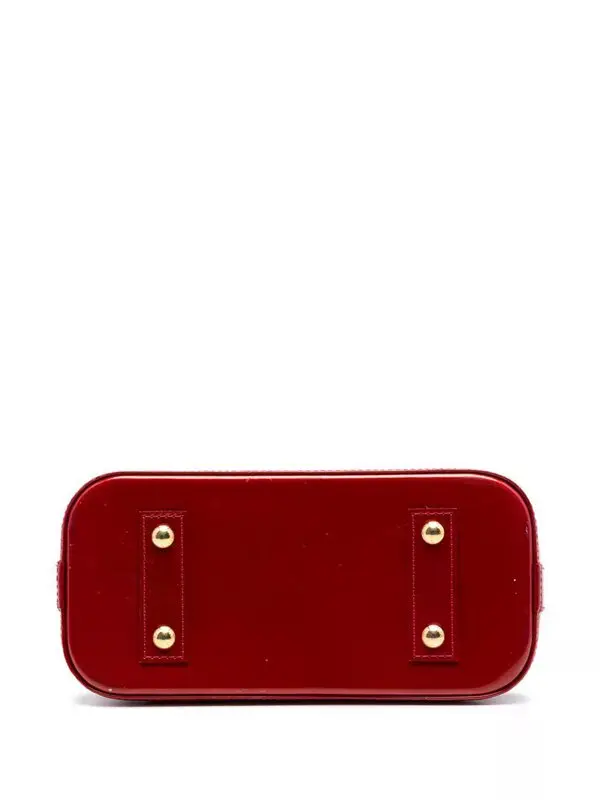 LOUIS VUITTON Monogram Vernis Alma Bb Satchel - Red