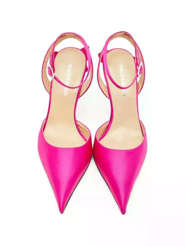 Mach & Mach Wonder Tulip Ankle-strap Heeled Pumps