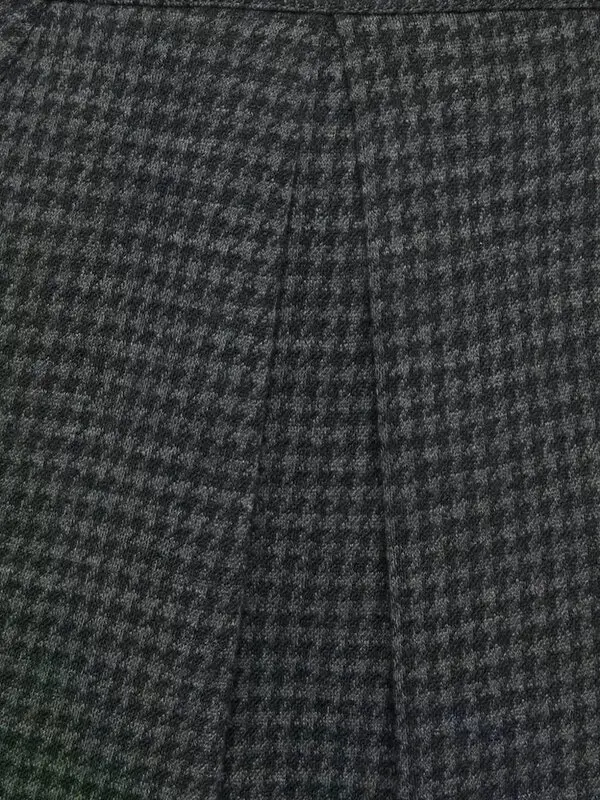 Etro Houndstooth Pattern Pleated Mini Skirt