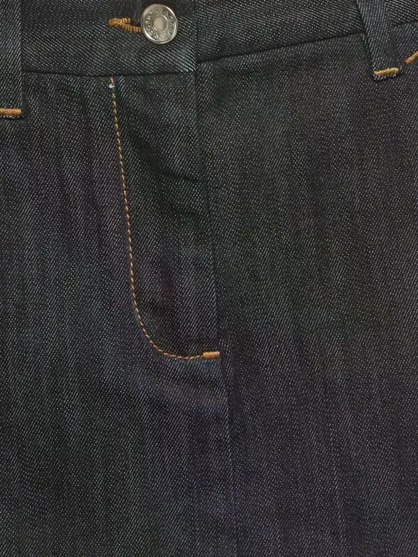 Dolce & Gabbana Denim Mini Skirt With Contrast Stitching