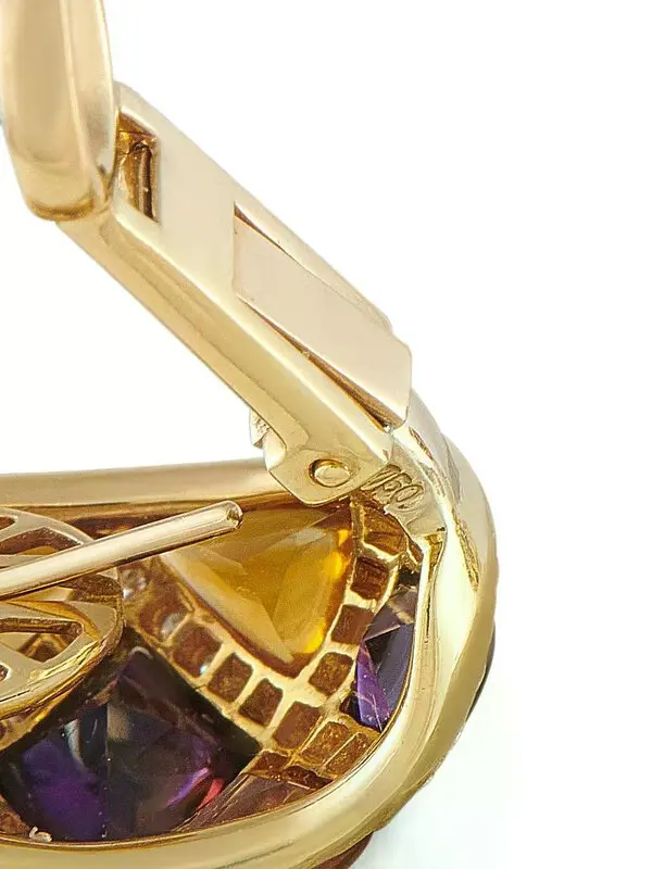 LB EXCLUSIVE Amethyst And Citrine Diamond Earrings