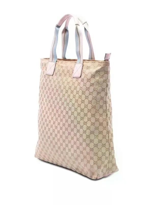 Gucci Gg Canvas Web Vertical Tote Bag