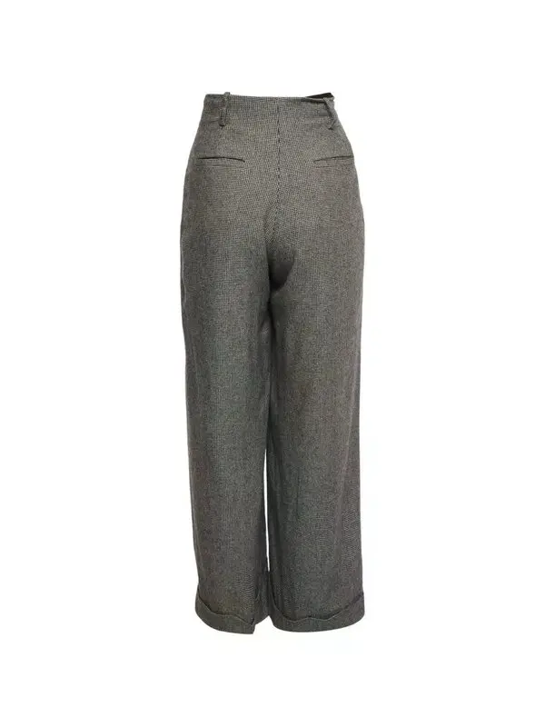 Sandro Houndstooth High-rise Wide-leg Trousers