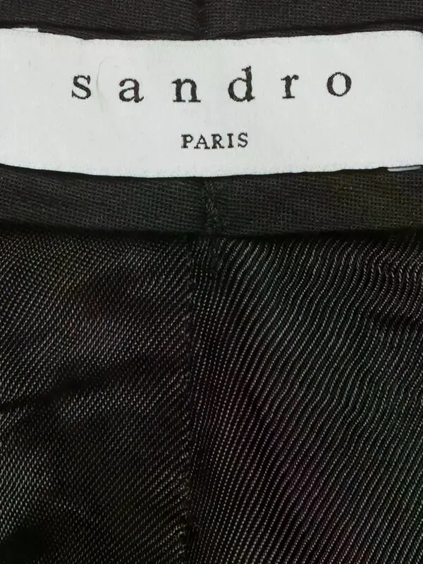 Sandro Houndstooth High-rise Wide-leg Trousers