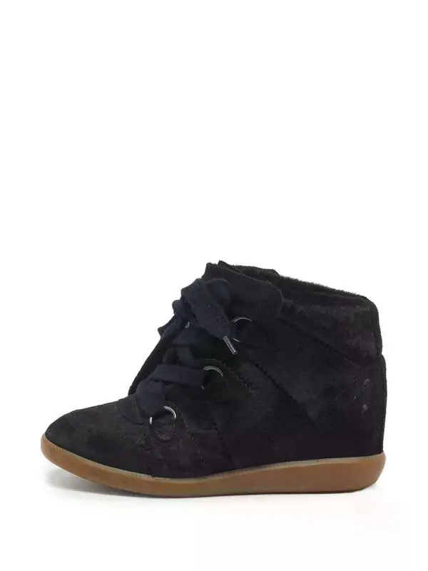 Isabel Marant Étoile Bobby Wedge Lace-up Sneakers - Black