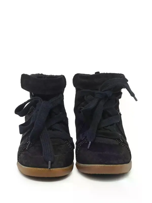 Isabel Marant Étoile Bobby Wedge Lace-up Sneakers - Black