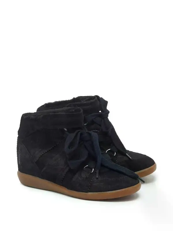 Isabel Marant Étoile Bobby Wedge Lace-up Sneakers - Black