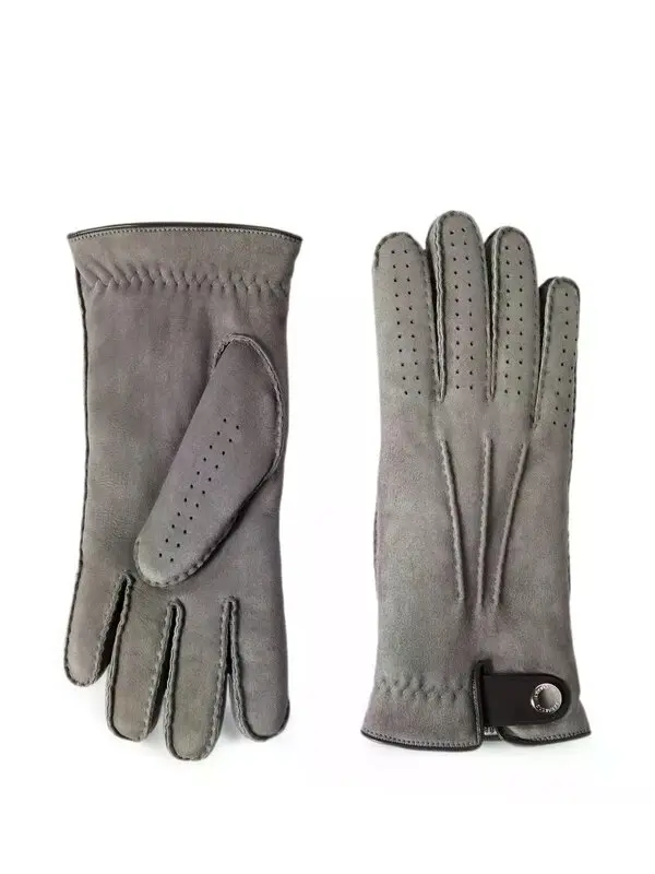 Brunello Cucinelli Suede Shearling Gloves - Grey