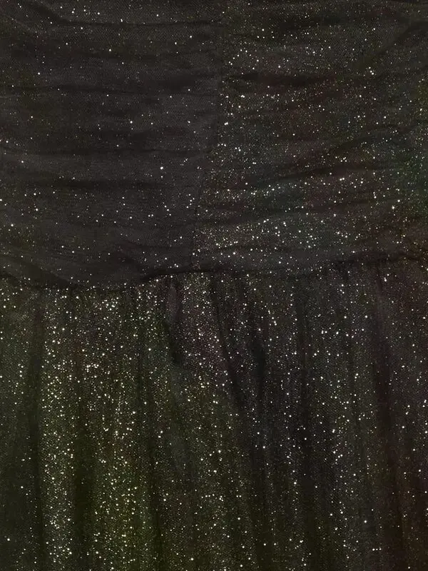 Elisabetta Franchi Glitter Embellished Strapless Midi Dress