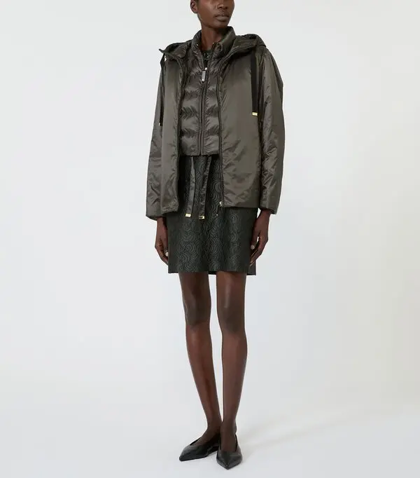 Max Mara Padded Hooded Jacket - Brown