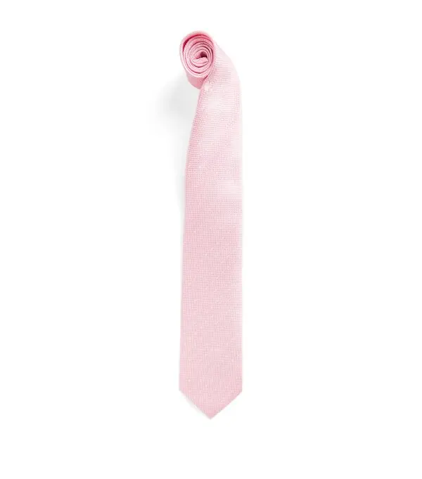 Isaia Silk Seven-fold Tie - Pink
