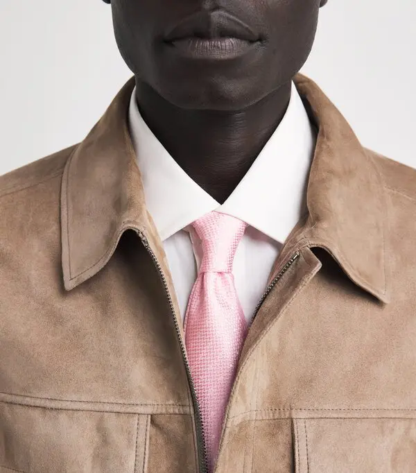 Isaia Silk Seven-fold Tie - Pink