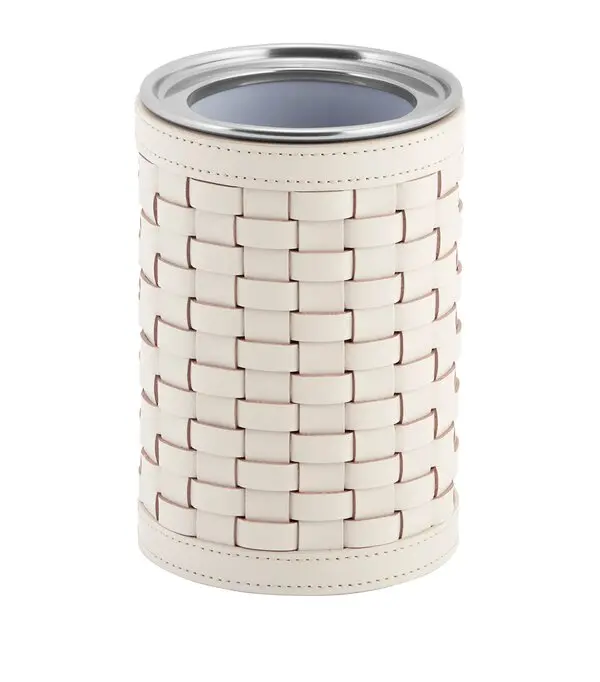 RIVIERE Woven Leather Barcelona Bottle Cooler - Neutral