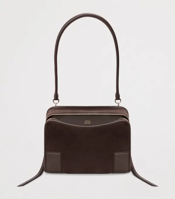 Loewe Medium Suede Amazona 180 Top-handle Bag - Beige