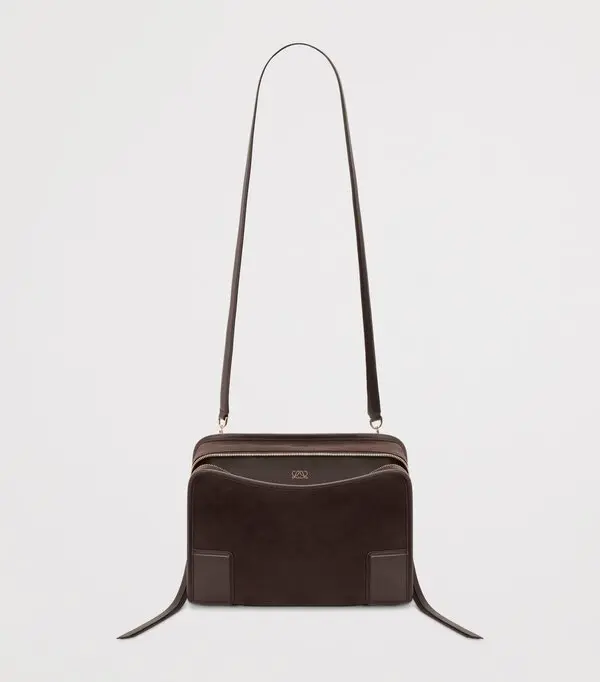 Loewe Medium Suede Amazona 180 Top-handle Bag - Beige