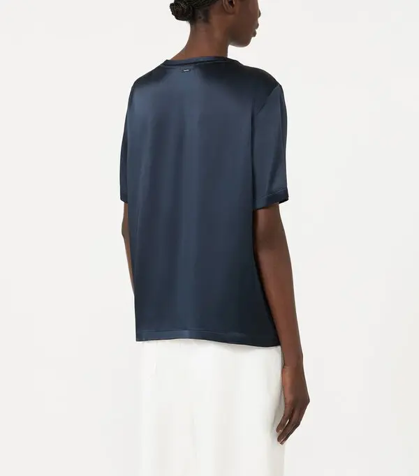 Max Mara Silk T-shirt - Navy