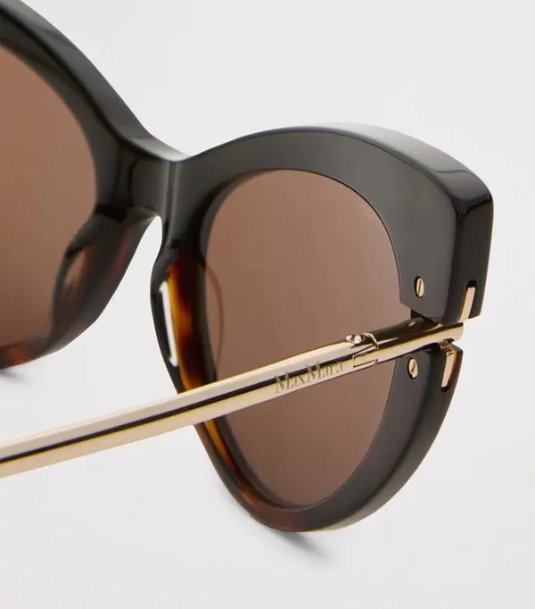 Max Mara Tortoiseshell Cat Eye Sunglasses - Beige