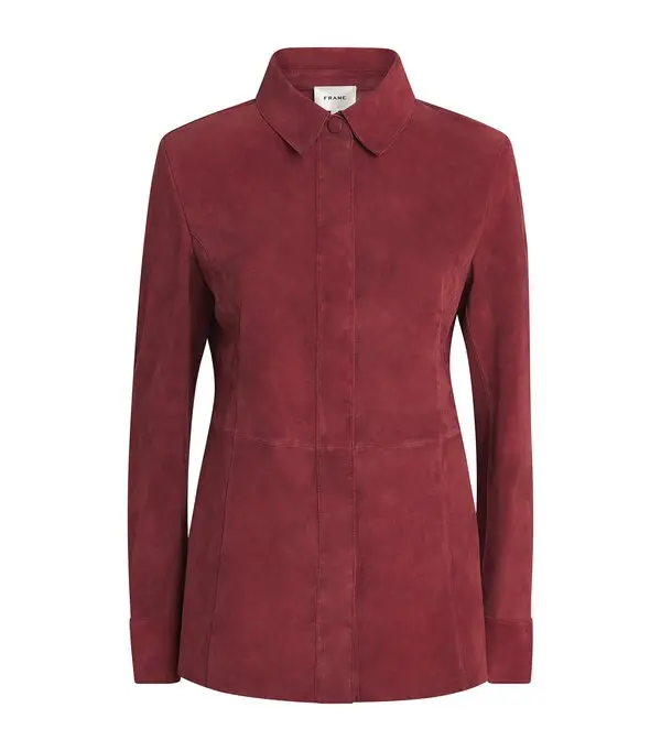 FRAME Suede Shirt - Red