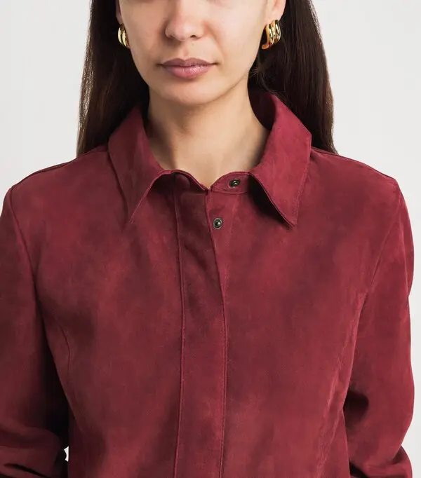 FRAME Suede Shirt - Red