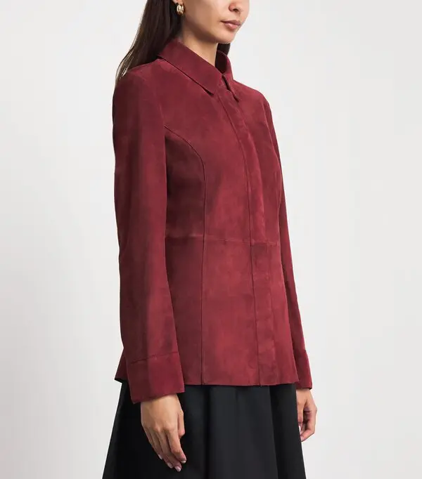 FRAME Suede Shirt - Red