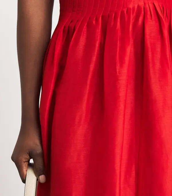 Tory Burch Sleeveless Linen-silk Maxi Dress - Red