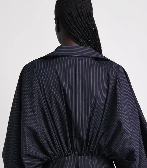 Palmer//harding Cotton Stripe Resilient Maxi Shirt Dress