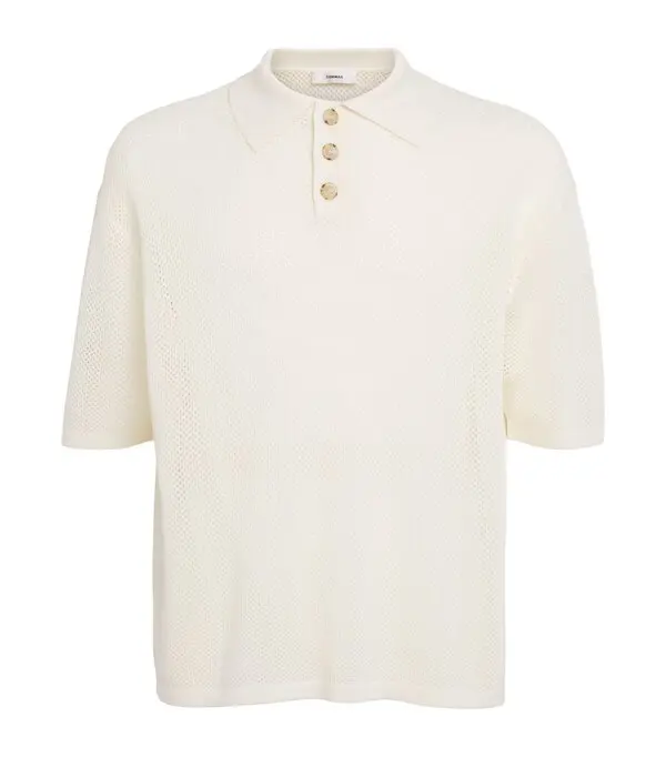 Commas Open-weave Polo Shirt