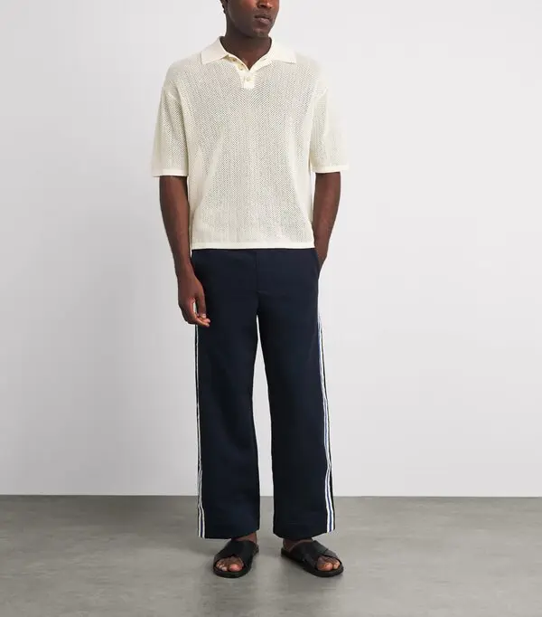 Commas Open-weave Polo Shirt