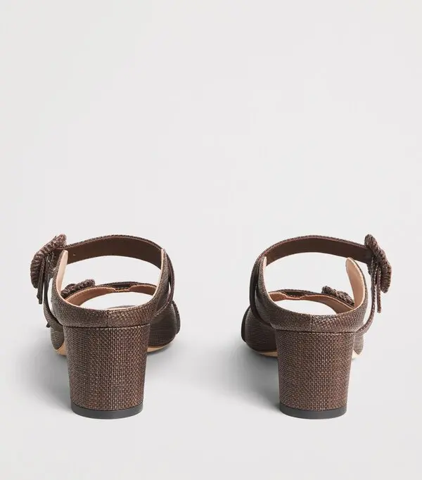 MALONE SOULIERS Raffia Kimmy Heeled Mules