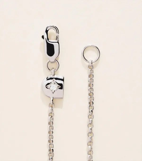 ASTRID & MIYU Recycled Sterling Heart Charm Bracelet
