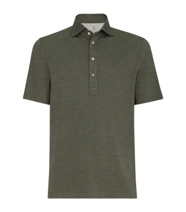 Brunello Cucinelli Virgin Wool-silk-cotton Polo Shirt