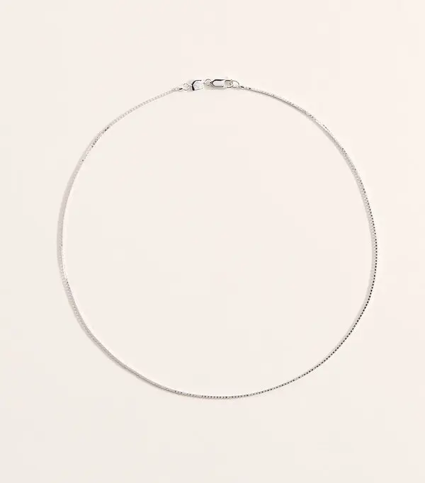 ASTRID & MIYU Sterling Essential Box Chain Necklace - Silver