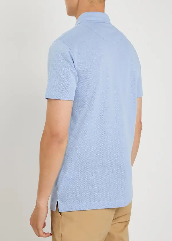 Sunspel Cotton-mesh Polo Shirt - Blue