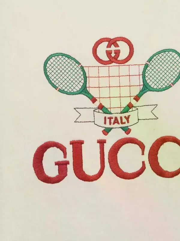 Gucci Tennis Logo-embroidered T-shirt