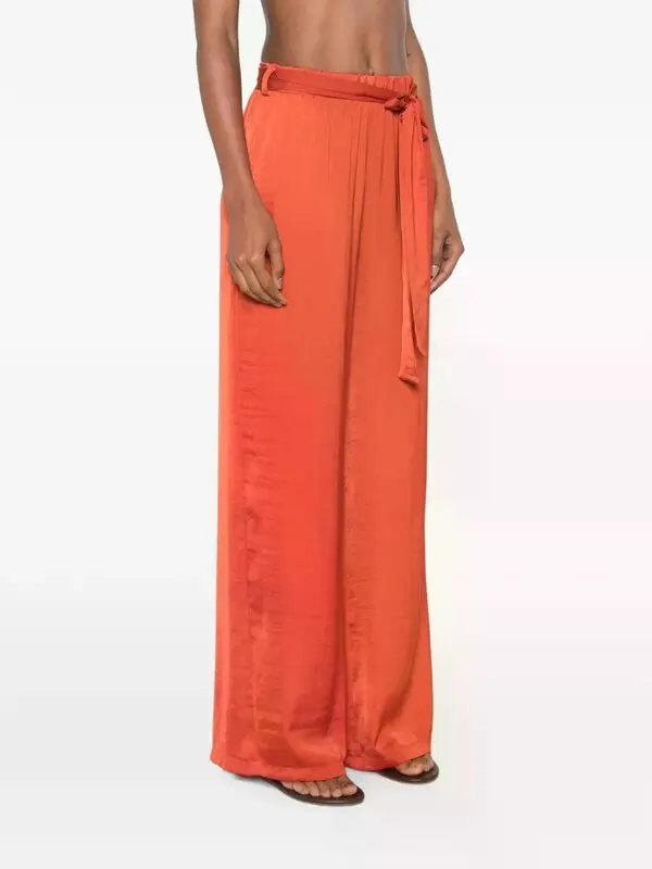 MOUTAKI Belted Wide-leg Palazzo Pants