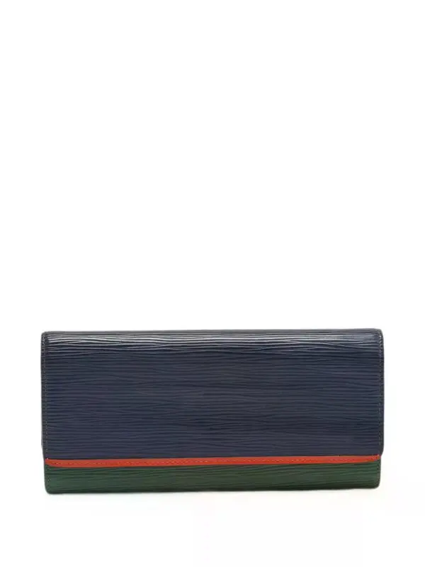 LOUIS VUITTON 2017 Flore Épi-leather Wallet - Blue