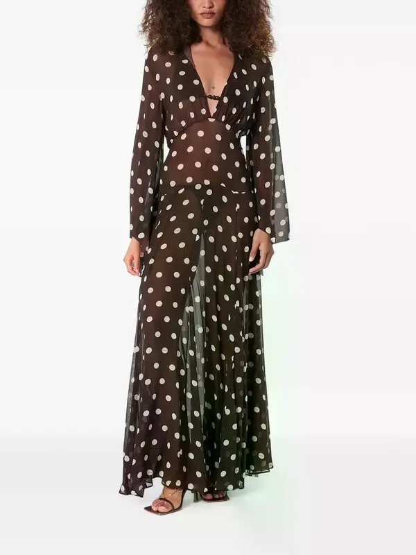 NICHOLAS Marella Viscose Georgette Maxi Dress - Brown