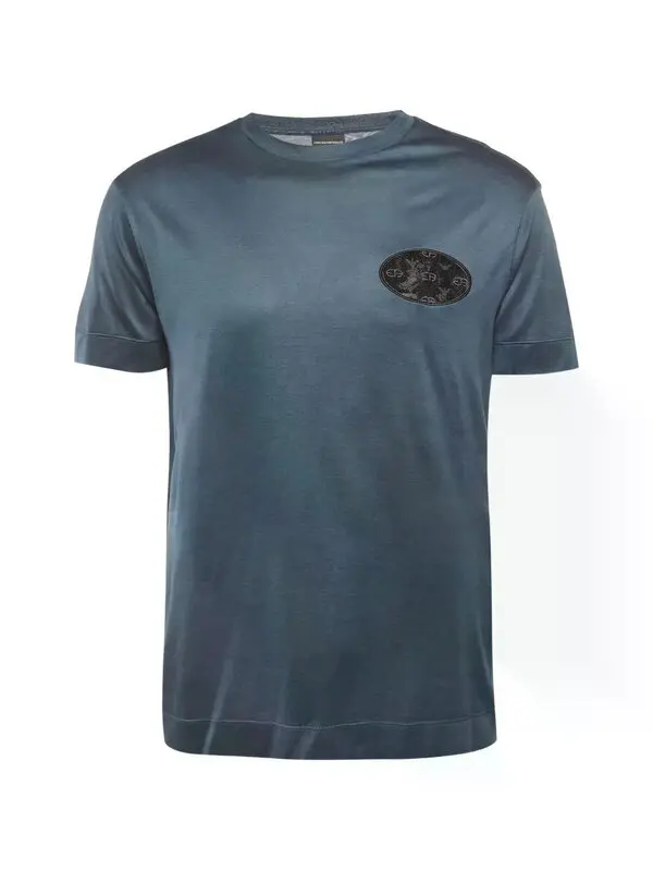 Emporio Armani Appliqué Jersey T-shirt - Blue