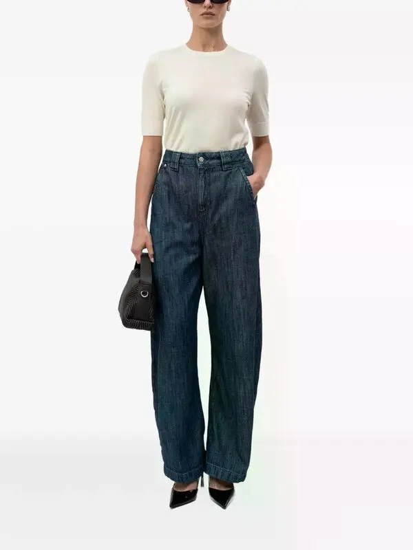 BOSS Short-sleeve Crew-neck Fine Knit Sweater