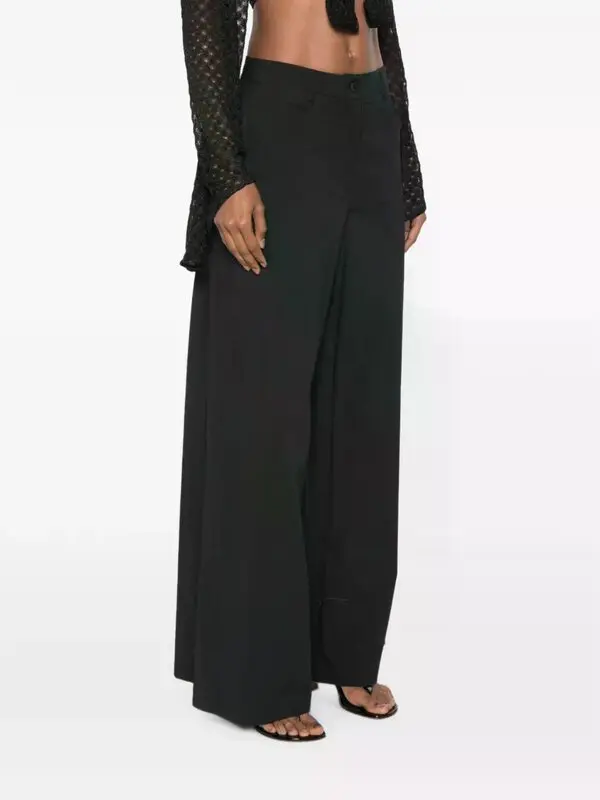 MOUTAKI Belt-loop Pocket Palazzo Pants